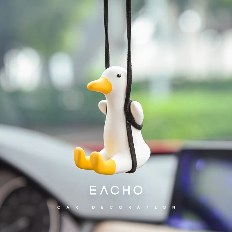 Cute-Anime-Car-Interior-Decoration-Gypsum-Swing-Duck-Auto-Rearview ...