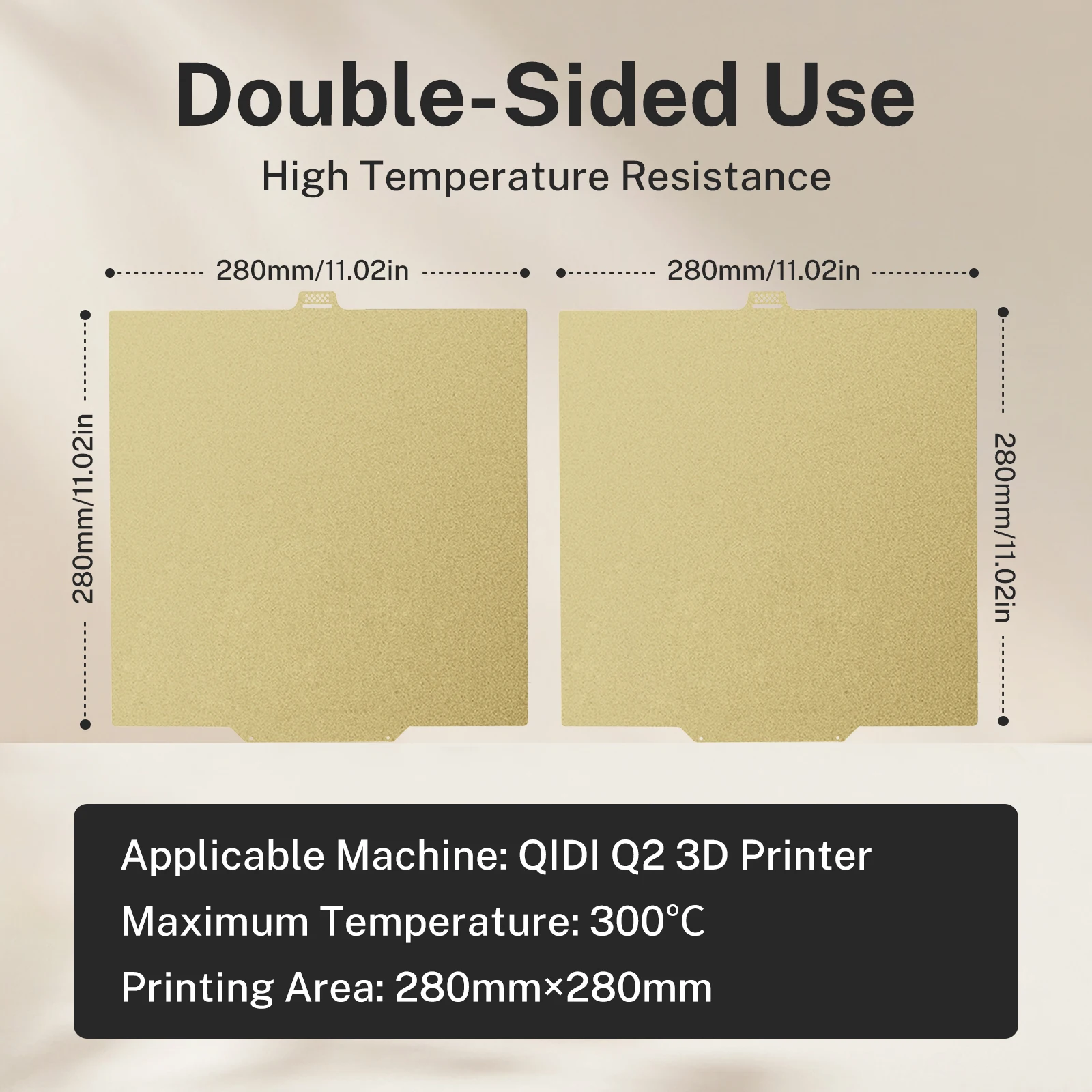 For QIDI Q2 Spring Steel Sheet Double Siede Printing PEI Plate PEO PET ...
