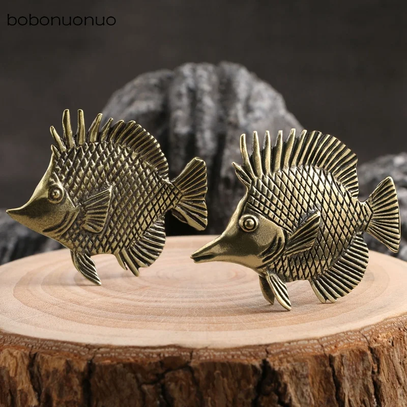 Retro-Brass-Ocean-Clown-Fish-Watching-Fishes-Sea-Animals-Model-Fishbowl ...