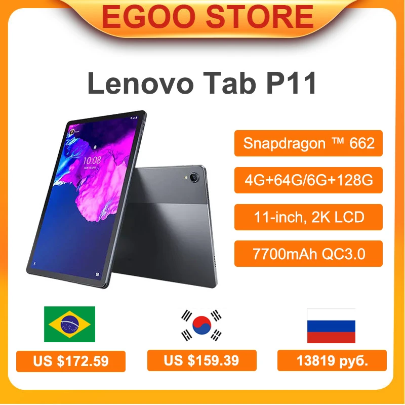 Lenovo Tablet P11,6GB,128GB,2K,画面,Snapdragonオクタコア,タブレットタブレットコンピューター,p11| | - AliExpress