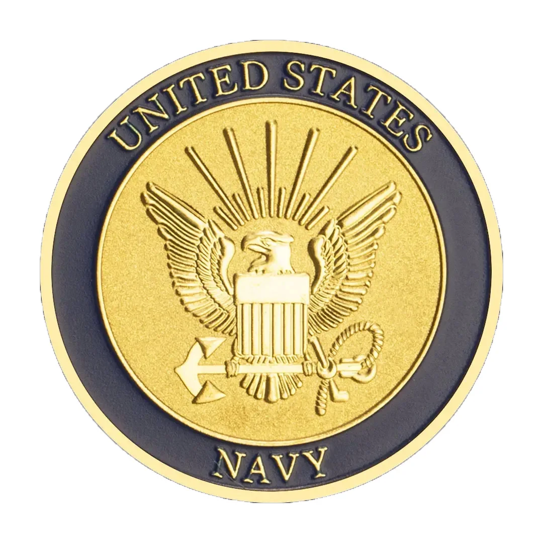 US Navy Gold Silver Plated Challenge Coin Navy Sailor"s Creed Honor ...