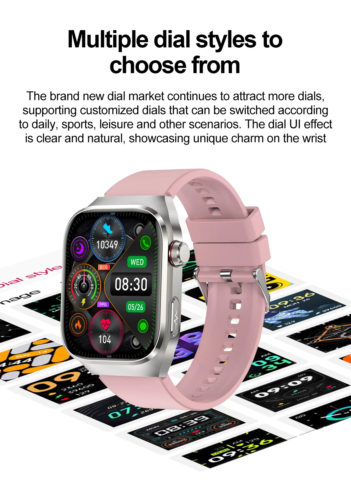 Medical Grade Health Smart Watch Man AMOLED ECG Physical Examination ...