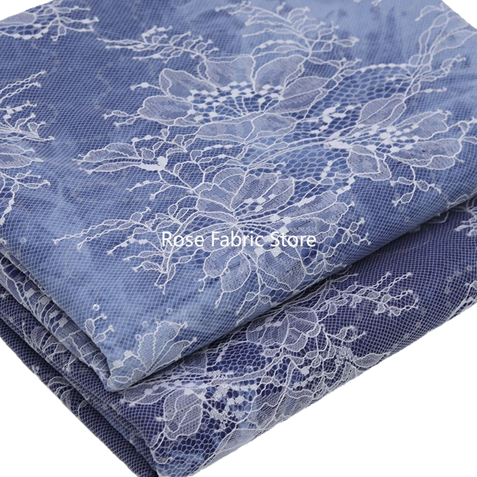 1 meter thin sequined lace embroidered denim fabric for denim jackets ...