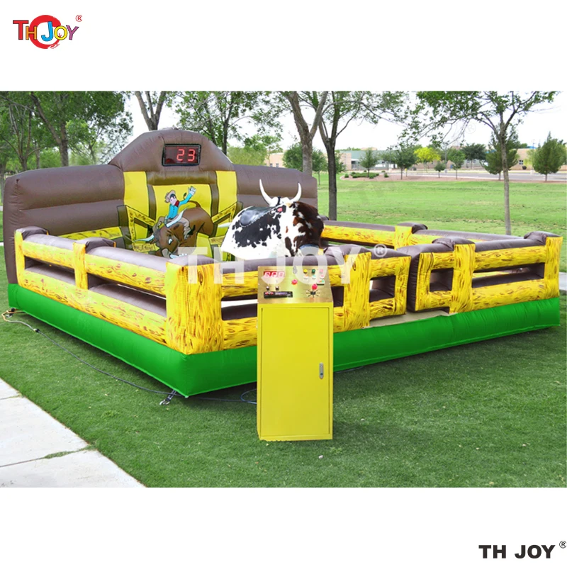 5m-Large-Amusement-Park-Inflatable-Mechanical-Rodeo-Bull-Riding-Cow ...