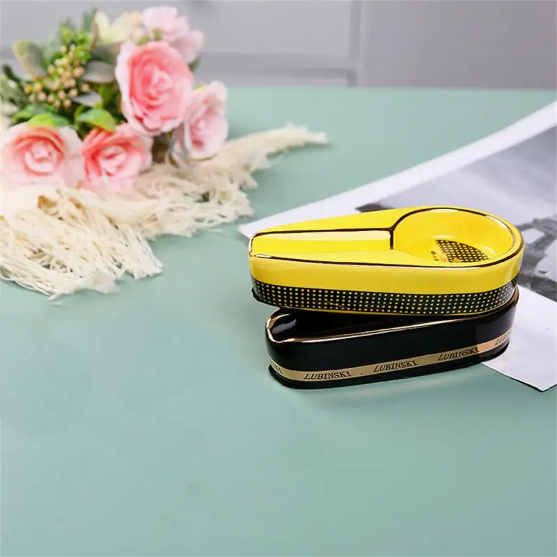 Classic-Ceramic-Anti-slip-Pocket-Cigar-Cigarette-Ashtray-Stand-Single ...