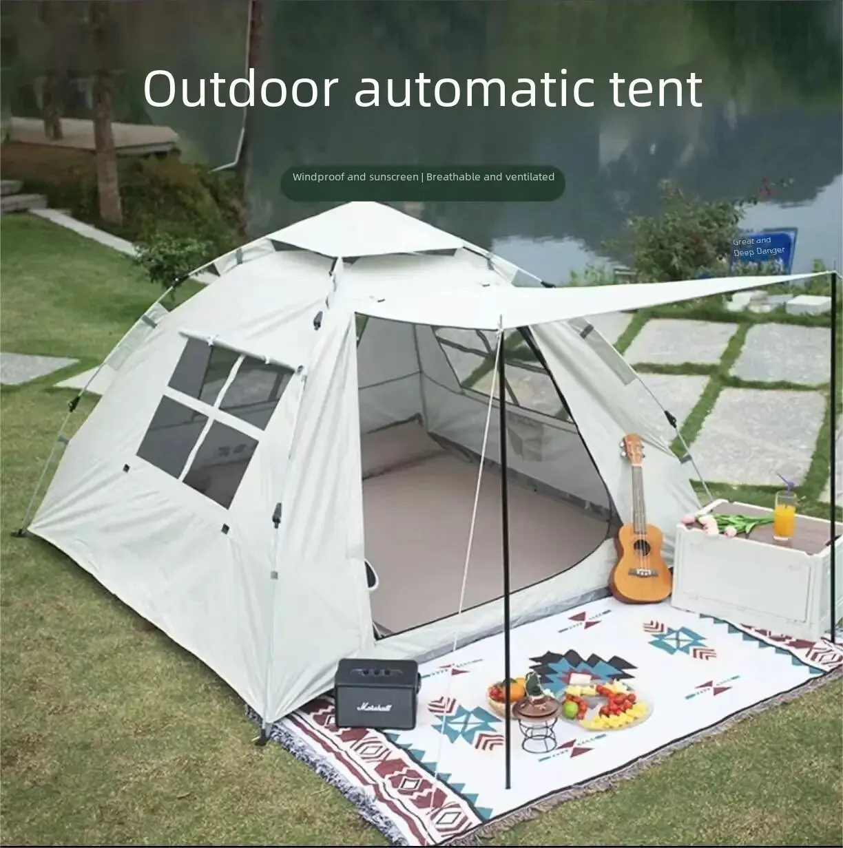 Port-til-Dobr-vel-Barraca-de-acampamento-autom-tica-Quick-Open-3-4 ...