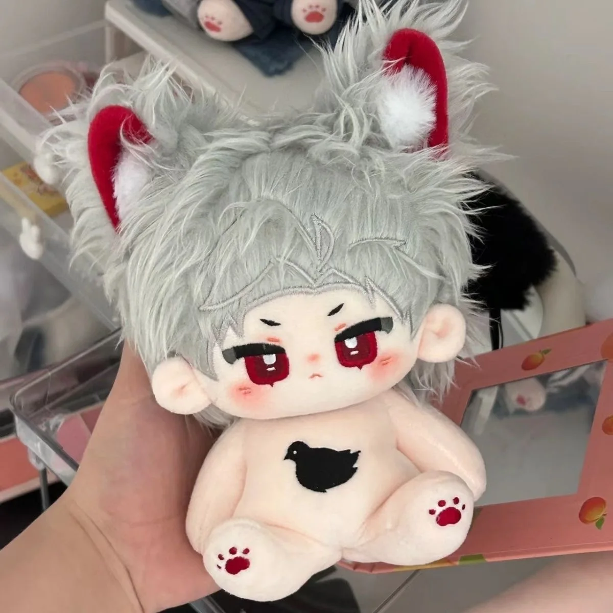 Anime-Love-and-Deepspace-Qin-Che-Monster-Ear-Tail-Plush-Doll-Body-Dress ...