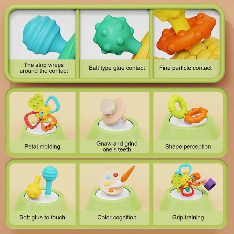 Montessori Sensory Development Baby Toys Pull String Finger Grasp ...