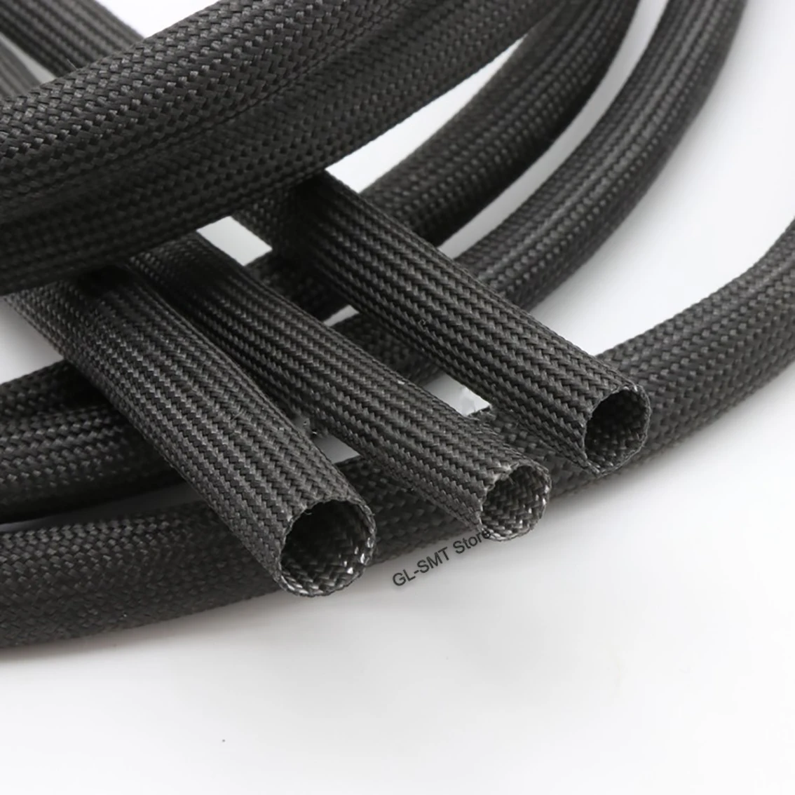 1/2/3/5/10M Black 600℃ High Temperature Braided Soft Fiber Tubing ...
