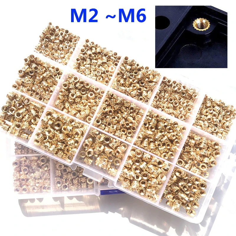 90-1240Pcs Brass Hot Melt Insert Knurled Nut For 3D Printer Thread Heat ...