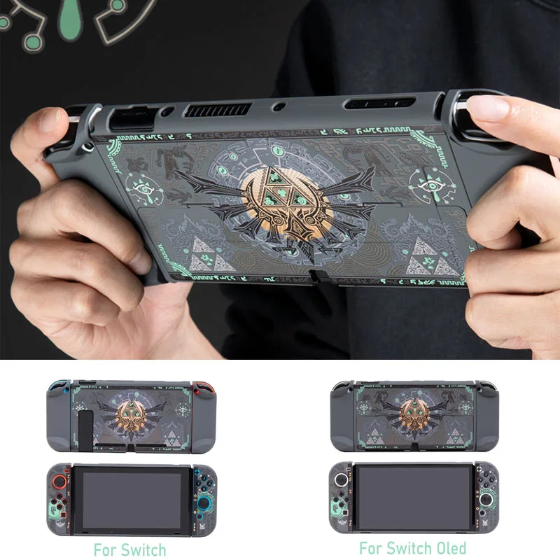 Pc 매트 하드 커버 크리스탈 쉘 풀 백 프로텍터 닌텐도 스위치 Ns Oled Joy Con 컨트롤러 보호 게임 스킨 케이스