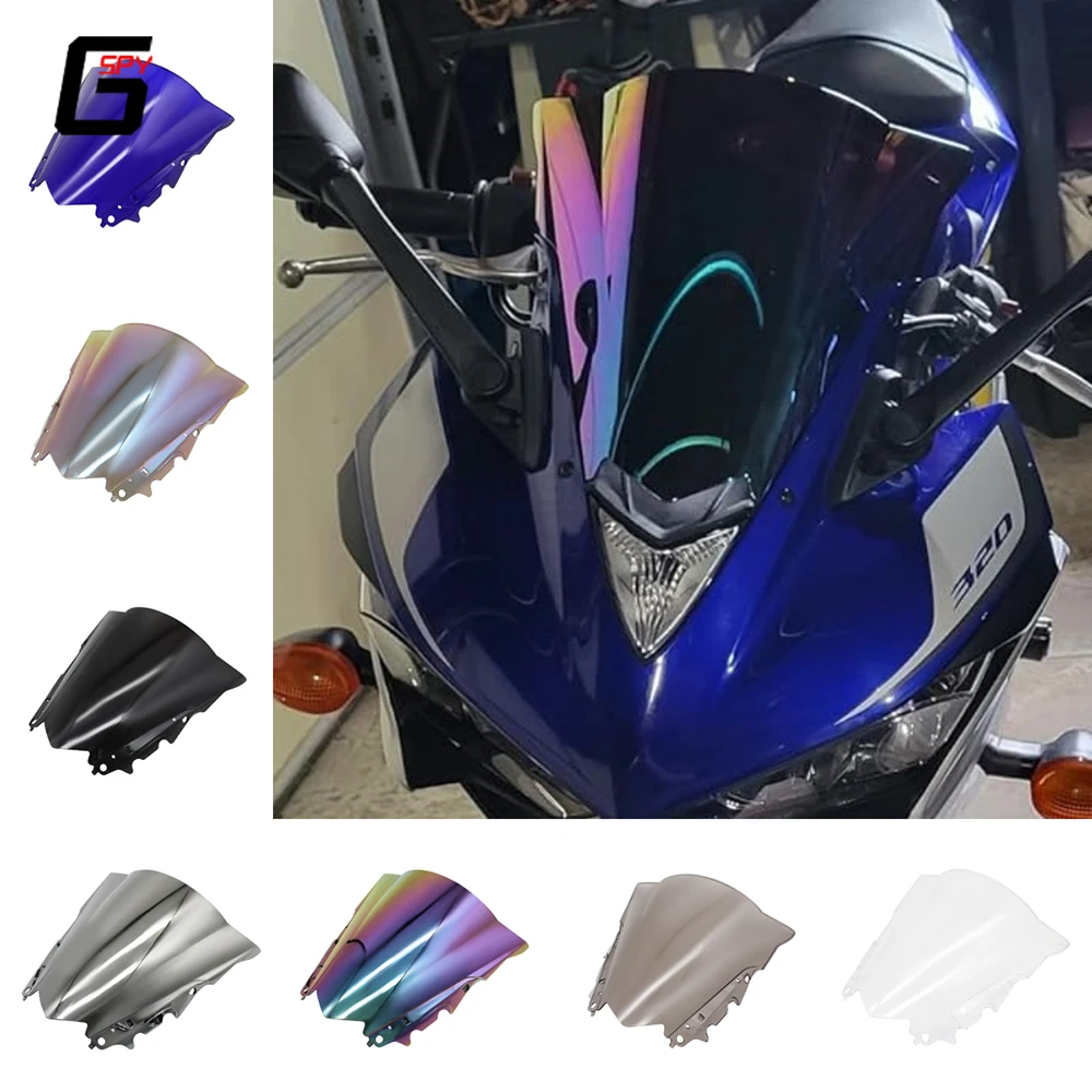 Motocycle-Windshield-Windscreen-For-Yamaha-YZF-R25-R3-YZFR25-YZFR3-2013 ...