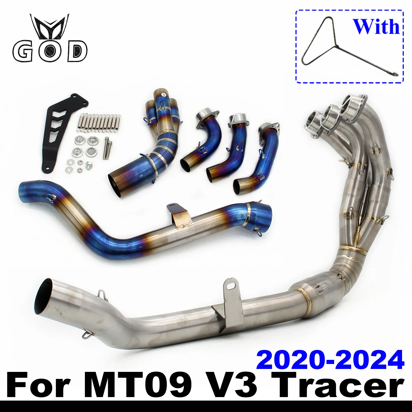 For MT09 V3 Tracer MT-09 FZ-09 2020-2024 New Motorcycle Slip On Racing ...