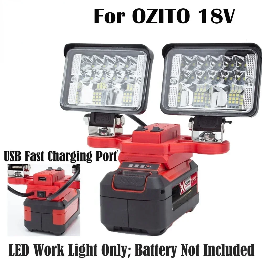 LED-Work-Light-For-Ozito-Power-X-Change-18V-Lithium-Battery-Operated ...