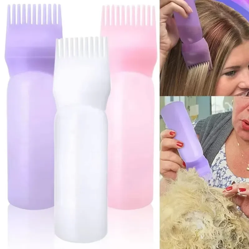 1/2/3pc120ml Colorful plastic hair dye. Reusable bottle-style hair ...