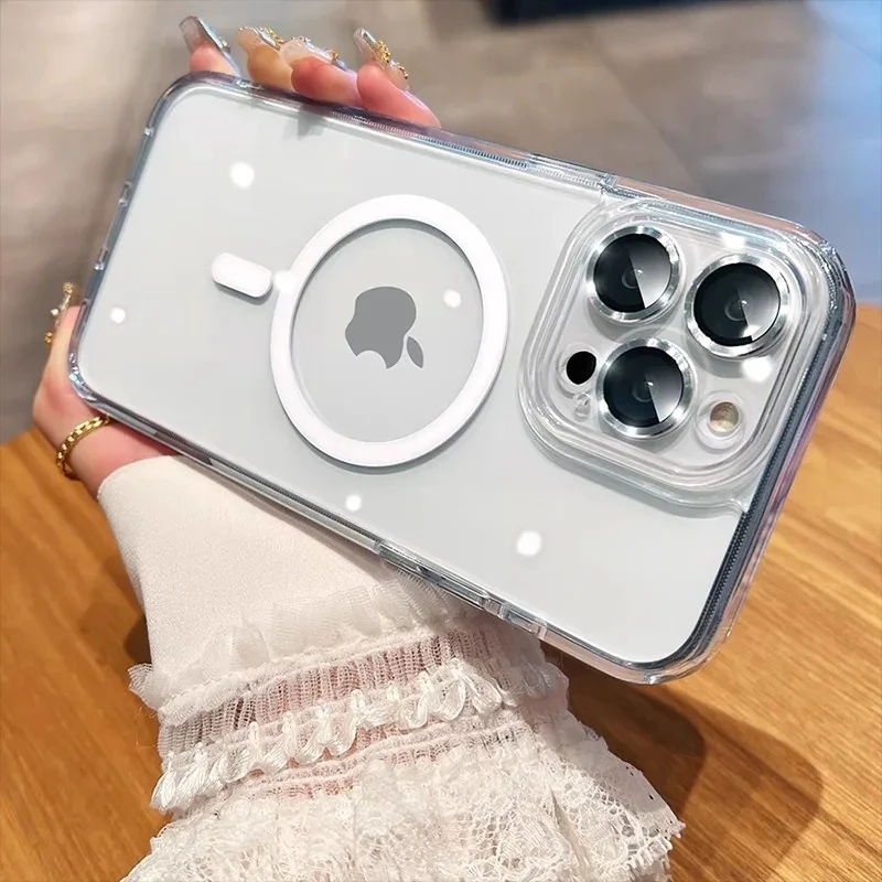 Magnetic-Adsorption-Wireless-Charge-Clear-Case-For-Apple-iPhone-16-15 ...