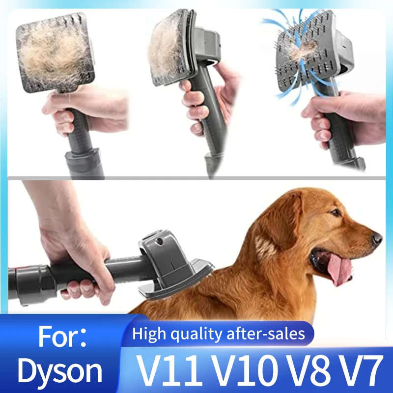 Groom Tool Attachments Compatible with Dyson V11 V10 V8 V7 Vacuum Cleaners Pet Dog Grooming ...