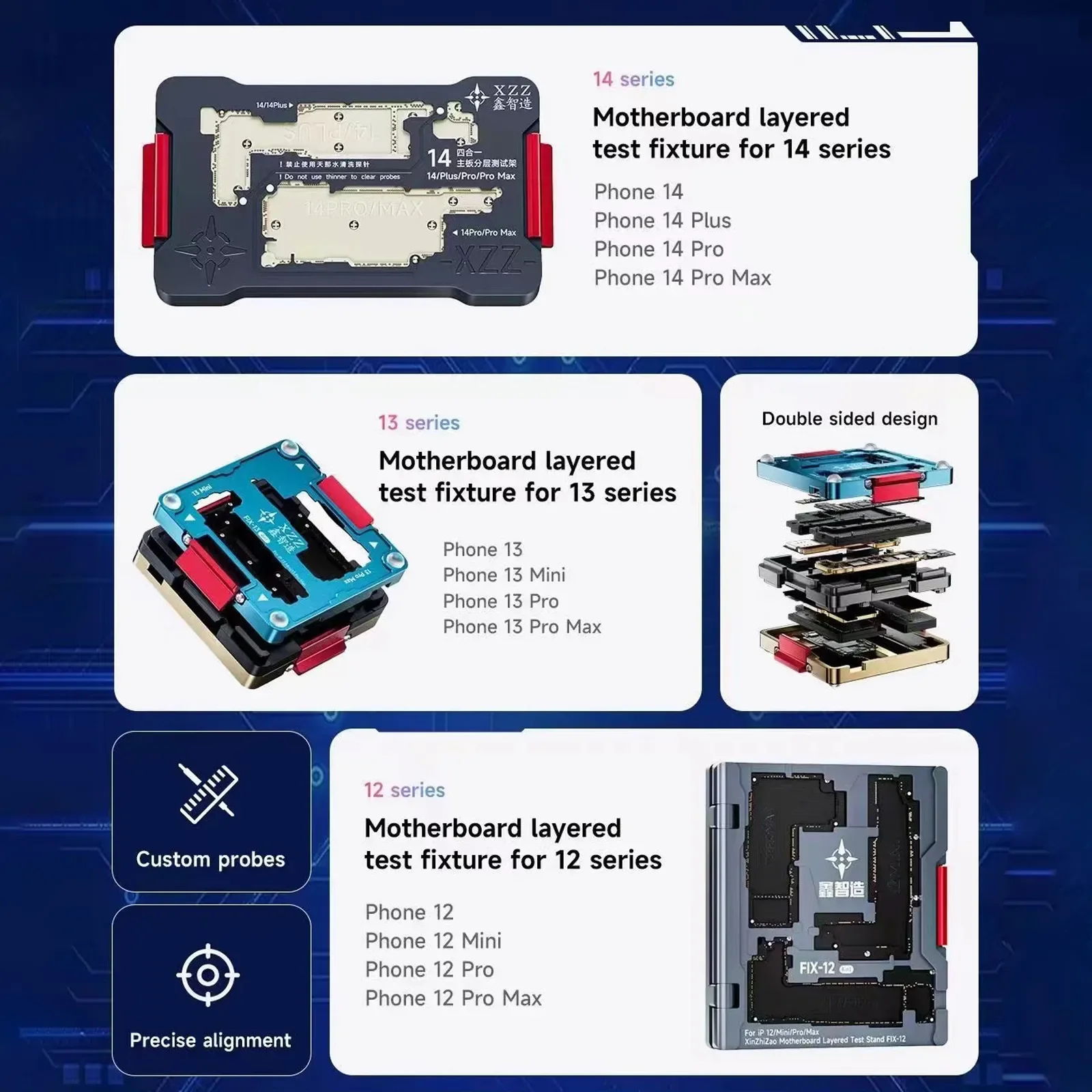 Xinzhizao-XZZ-4in1-ISocket-Tester-Fixture-for-IPhone-X-XS-11-12-13-14 ...