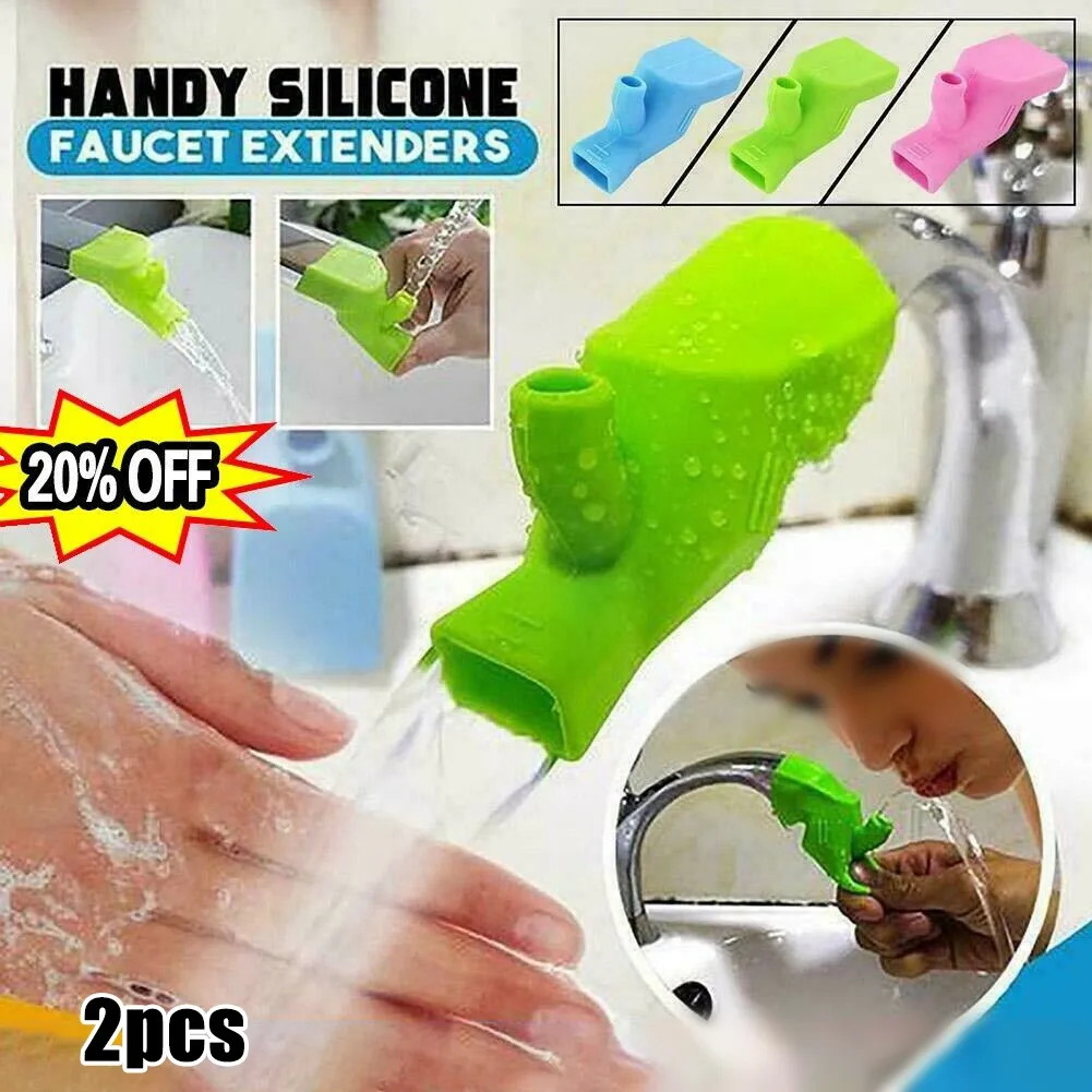 2pcs Silicone Faucet Extender Water Saving Extension Tap Filter Nozzle ...