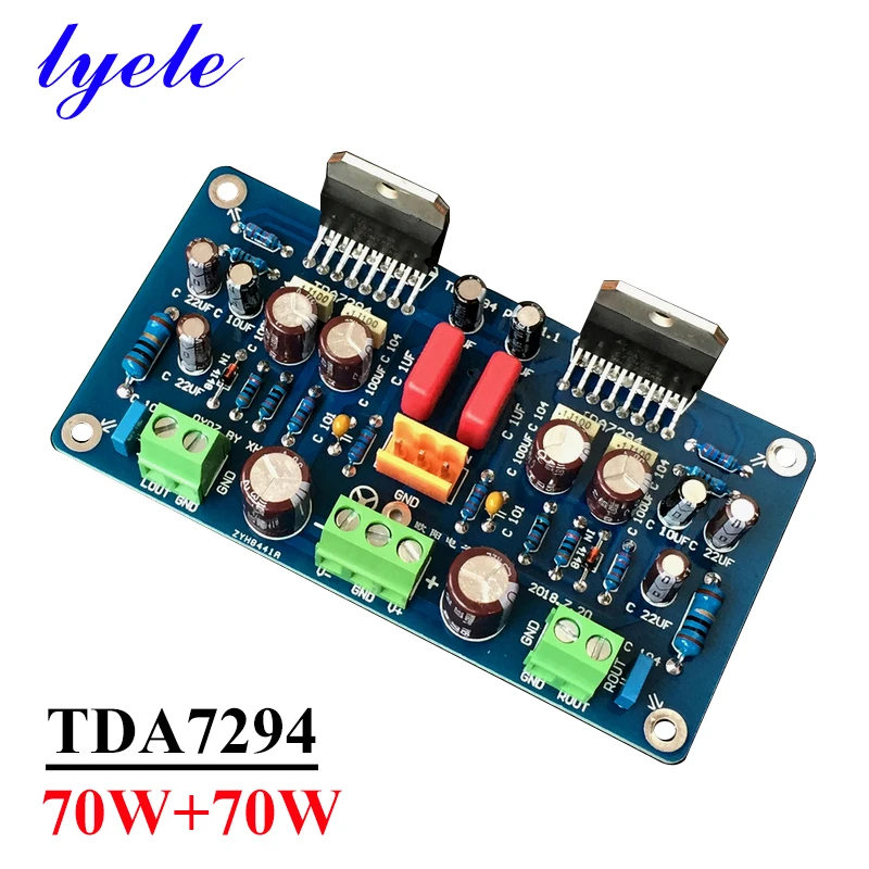 70w*2 TDA7294 2-channel Power Amplifier Board Diy Kit Hifi Stereo Amplifier High Power Low Noise ...