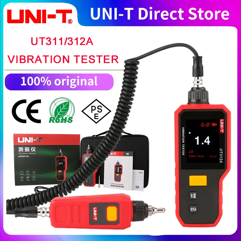 UNI-T-Handheld-Vibration-Tester-Tela-TFT-Auto-Rotativa-Medi-o-Ampla ...