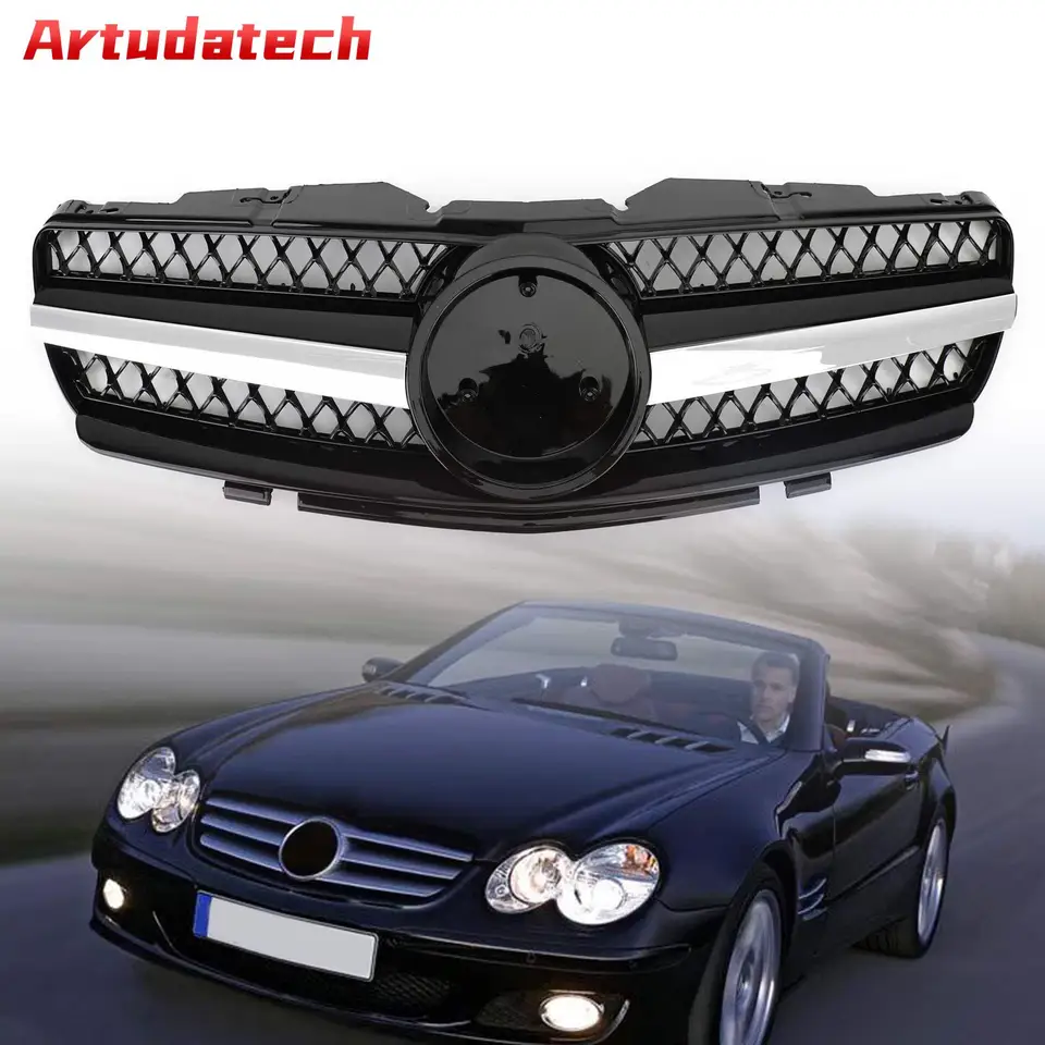 2003 Mercedes R230 Grill R230 Car Front Bumper Hood Racing Grille ...