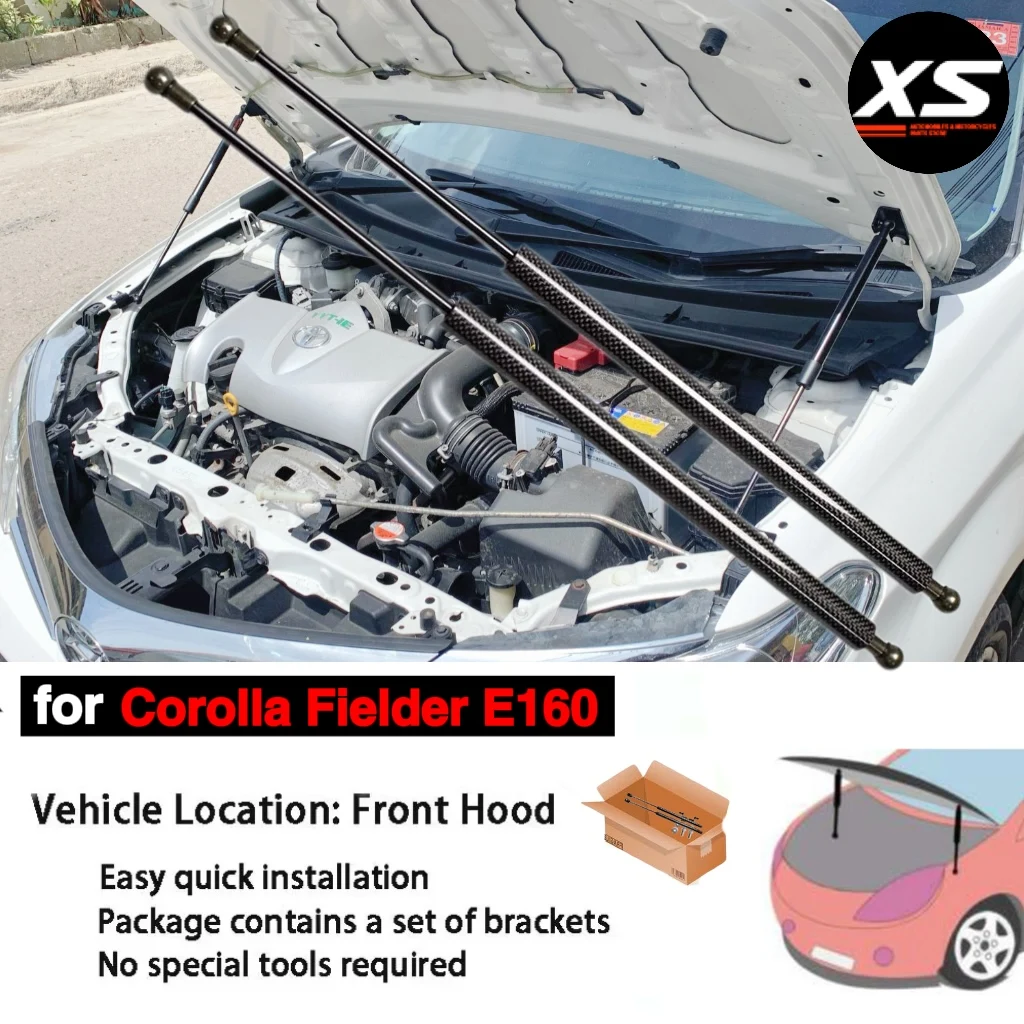Hood Dampers for Toyota Corolla Fielder E160 2012-2021 Front Bonnet ...