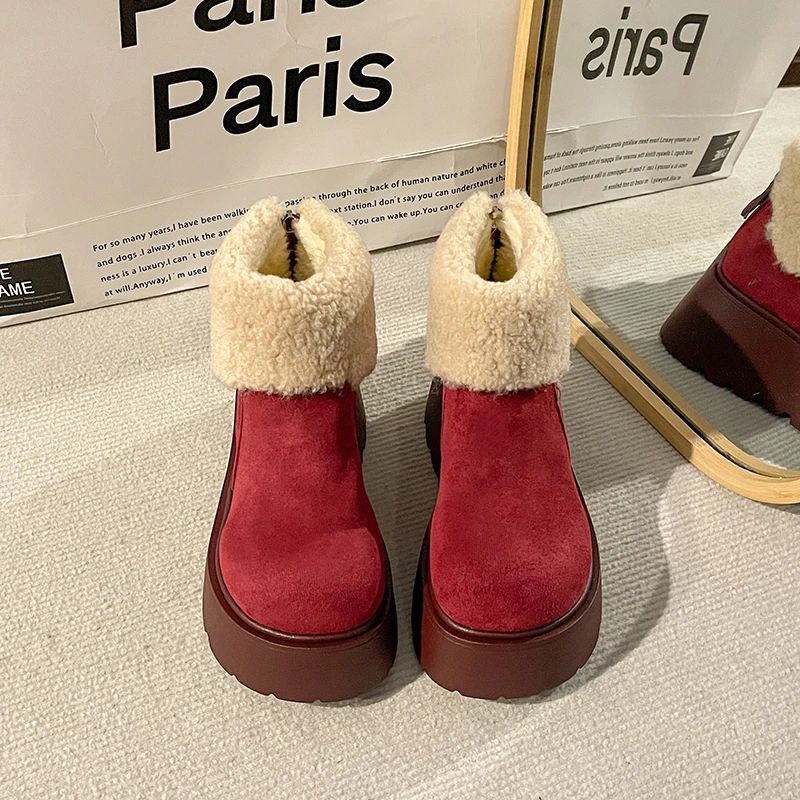 Botines-rojos-para-mujer-calzado-de-invierno-de-dise-ador-de-lujo ...