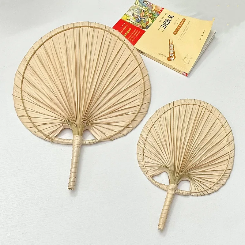Pure-Handmade-Fan-Natural-Palm-Leaf-Straw-Woven-Hand-Fan-Summer-Cooling ...