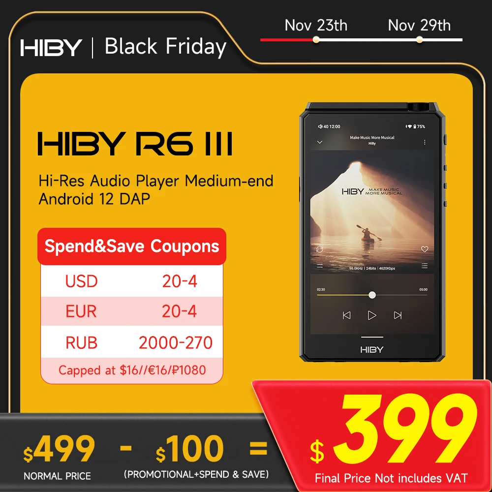 HiBy-R6-Gen-III-R6-Gen-3-Portable-Music-Player-USB-DAC-WIFI-MQA-MP3 ...