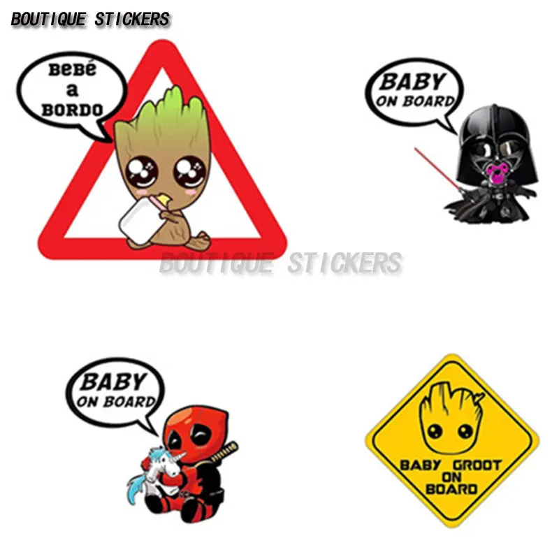 Baby-on-Board-Signs-Car-Stickers-Decor-Baby-Groot-a-bordo-pegatina-a ...