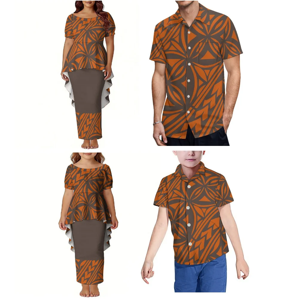 Polynesian Customizable Pattern Children'S Outfit Puletasi Bubble ...