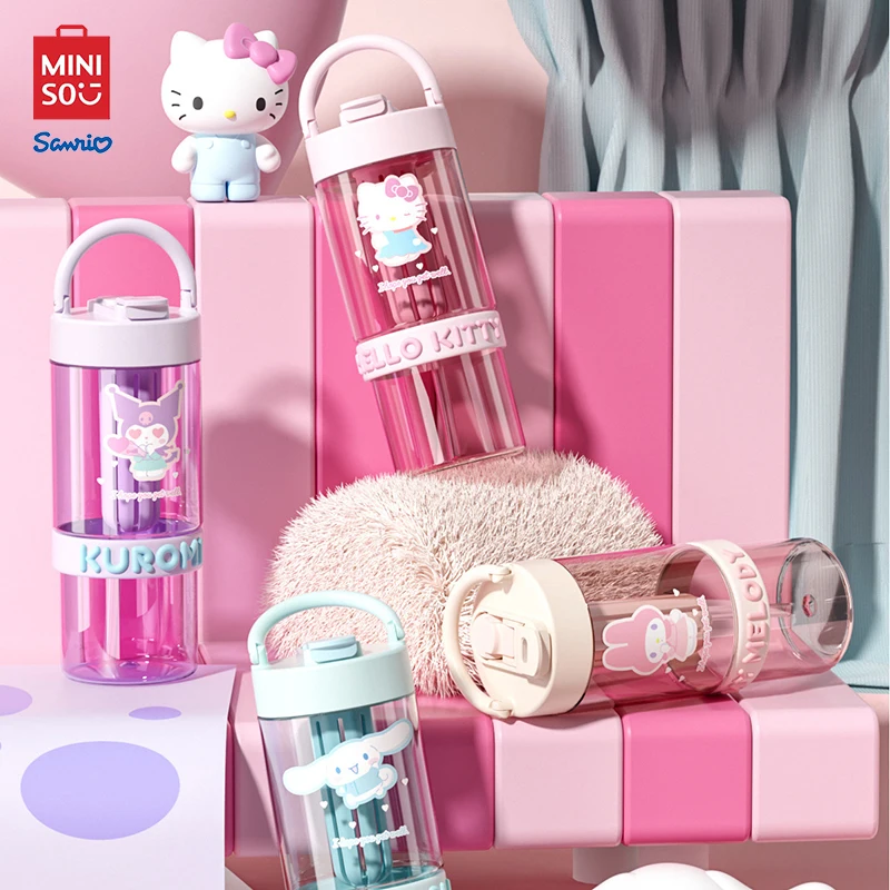 MINISO-850ML-Hello-kitty-Drinking-Cup-With-Straw-Thicken-Cartoon-Cinnamoroll-Water-Bottle-For ...