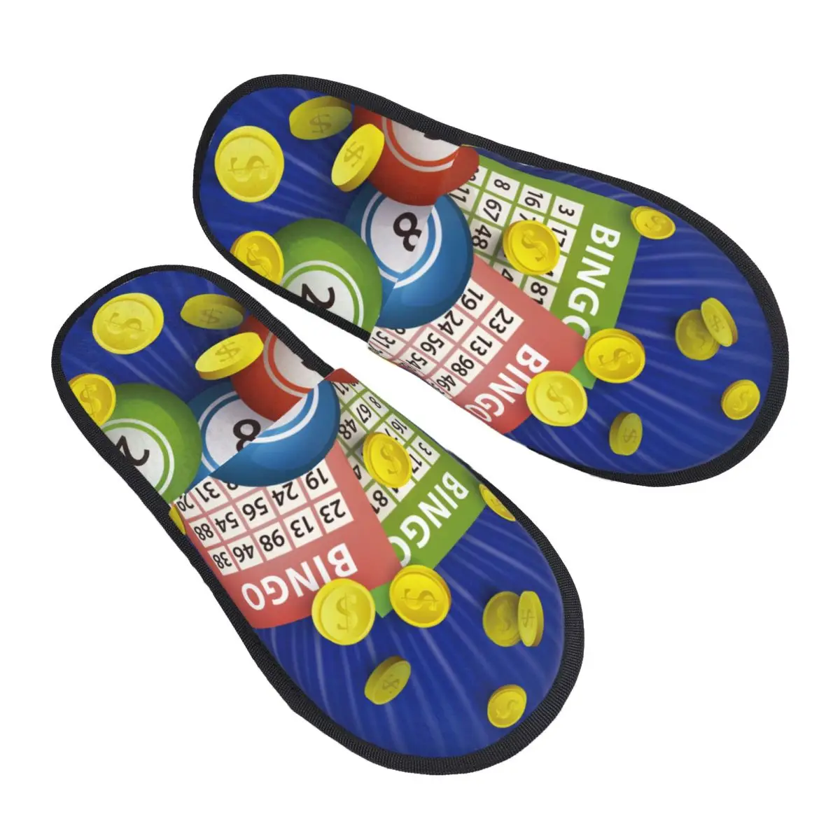 Bingo Cartoon Lottery Tickets Lotto Keno Jackpot Number Balls Slipper ...