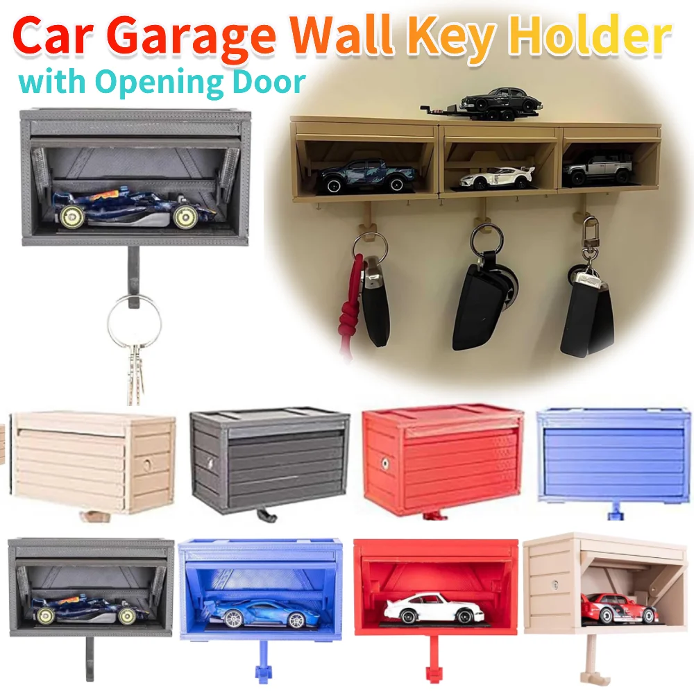 Car Garage Wall Key Holder Garage Shaped Front Door Key Hook with ...