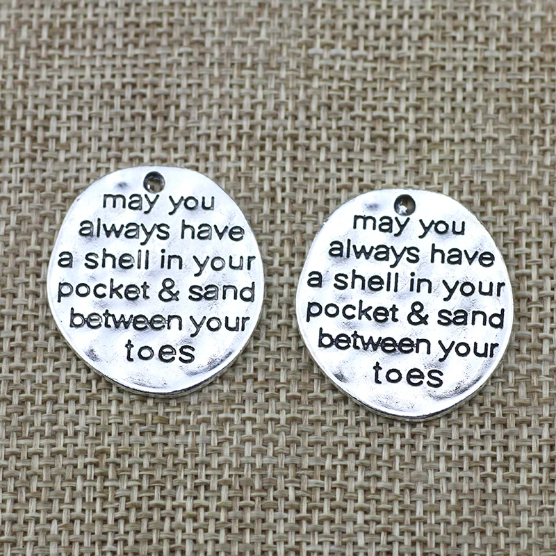 10 Pieces/Lot 29mm*26mm Antique Silver Plated Letter You Have A Shell ...