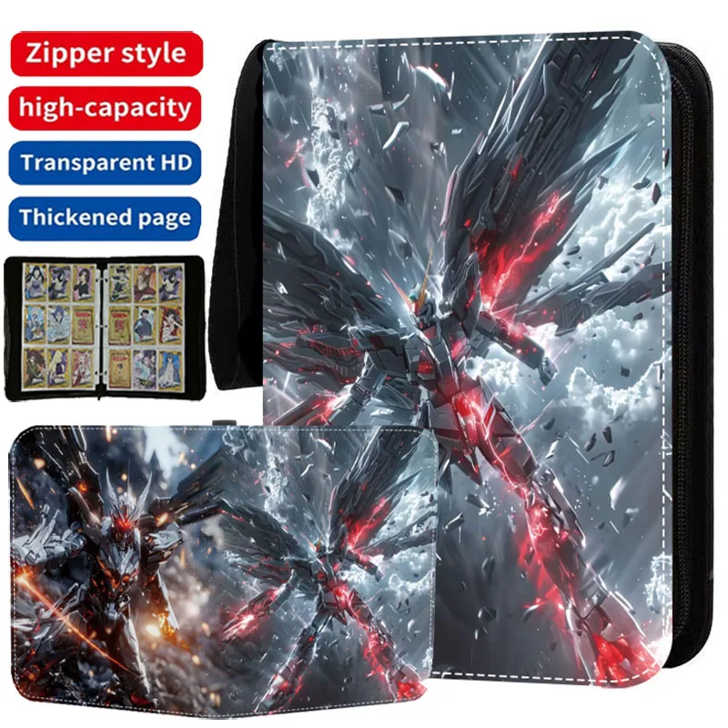 900Pcs 4/9 Pocket Anime GUNDAM Card Binder Book Zipper PU Leather Cards ...