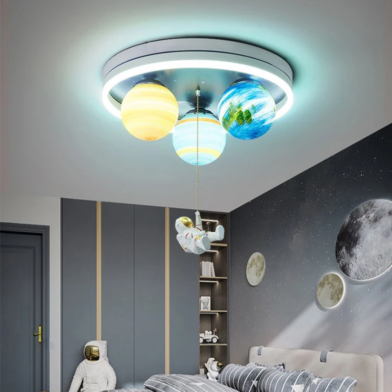 Astronaut-Modern-Led-Ceiling-Light-Creative-Planet-Lamp-for-Children-s ...
