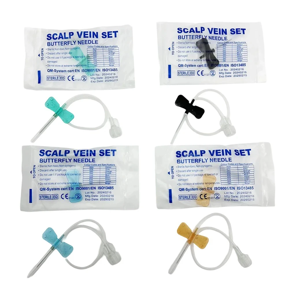 50pcs/lot Disposable Butterfly Blood Infusion Needle double wing type ...