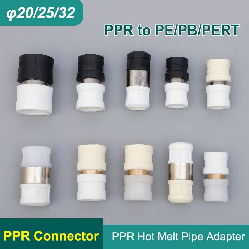 20/25/32mm PPR to PE/PB/PERT Reducer Straight Connector Water Pipe Fittings Elbow Joint Adapter ...