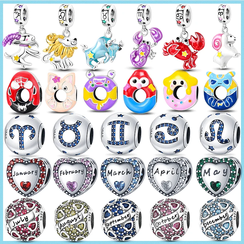 Charm-Fit-Pandora-Bracelets-925-Sterling-Silver-Constellation-Month ...