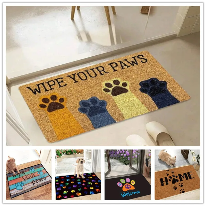 Cat-Paw-Print-Doormat-Kitchen-Rug-Absorbent-Floor-Mat-For-Household ...