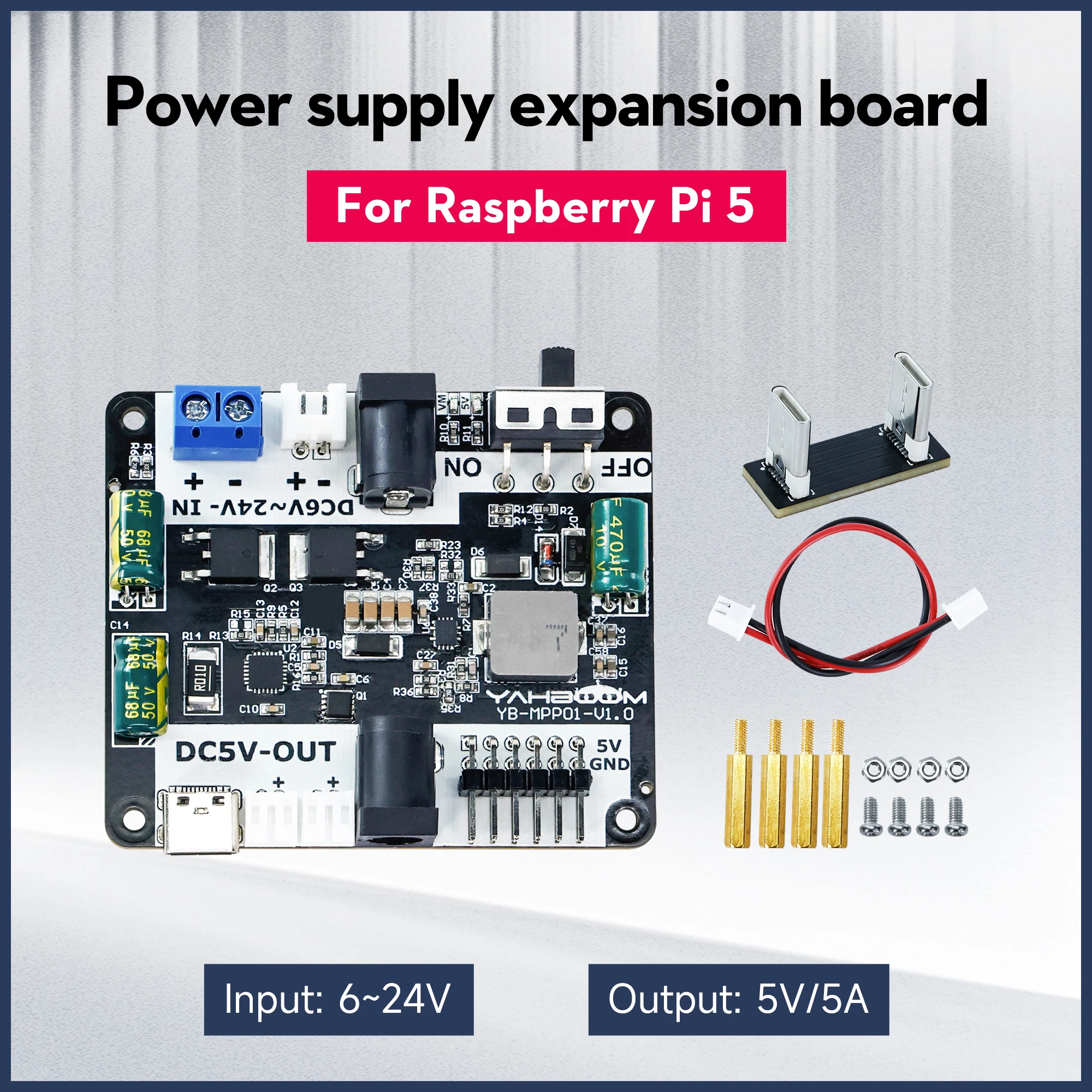 Raspberry-Pi-5-Power-Supply-Expansion-Board-Support-6-24V-Input-And-5V ...