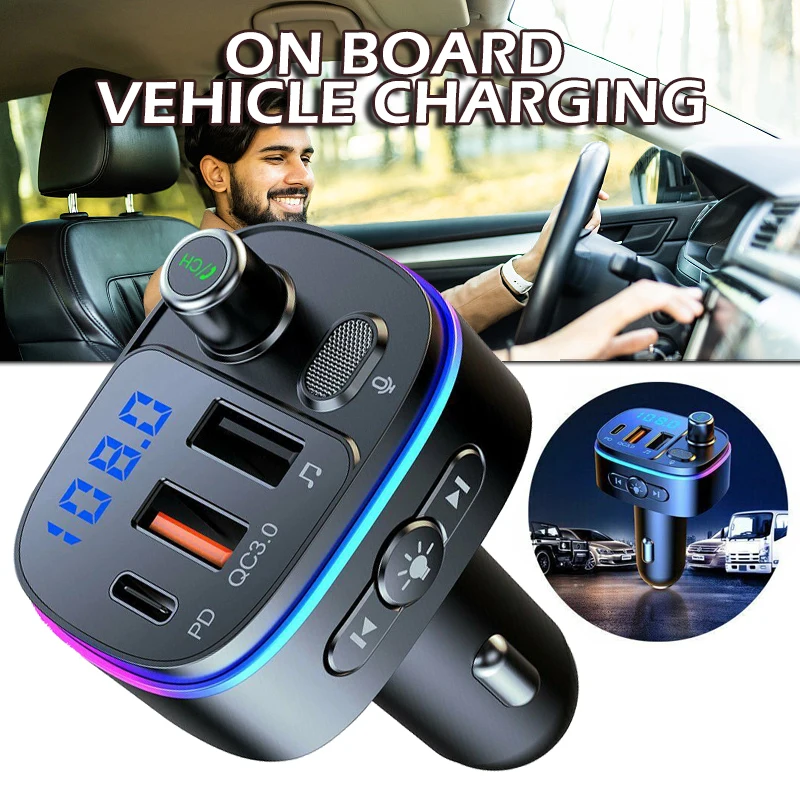 Car Wireless FM Transmitter Radio Adapter Multi function Auto Fast ...