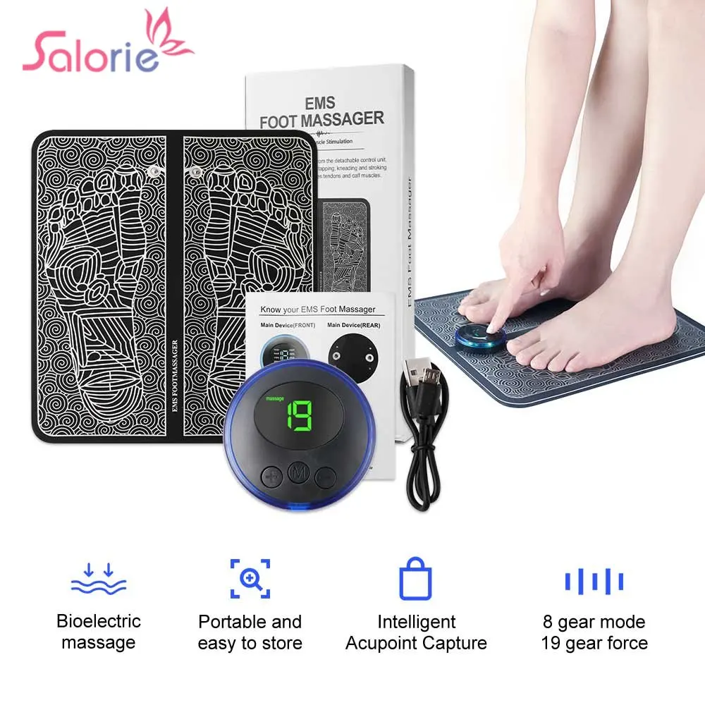 EMS Foot Massage Pad Physiotherapy Multi-directional Electric Massager ...