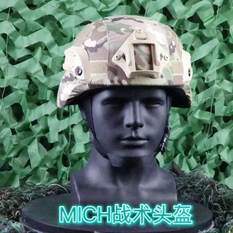 Tactical Helmet mich FAST Action Edition Camouflage Guide Rail Helmet ...