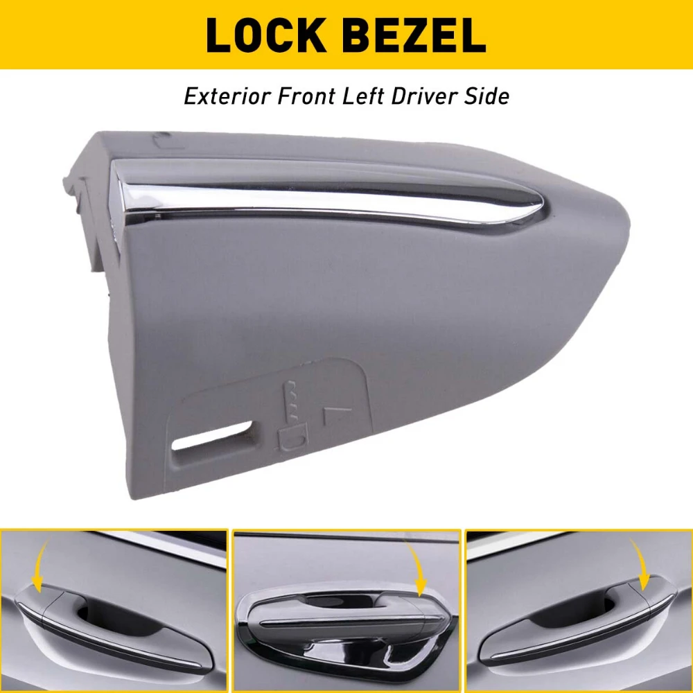 1Pcs Car Front Left Door Lock Cylinder Chrome Cover Trim Cap For Ford Fusion Edge 2015 2016 2017 2018 2019 2020 Accessories AliExpress