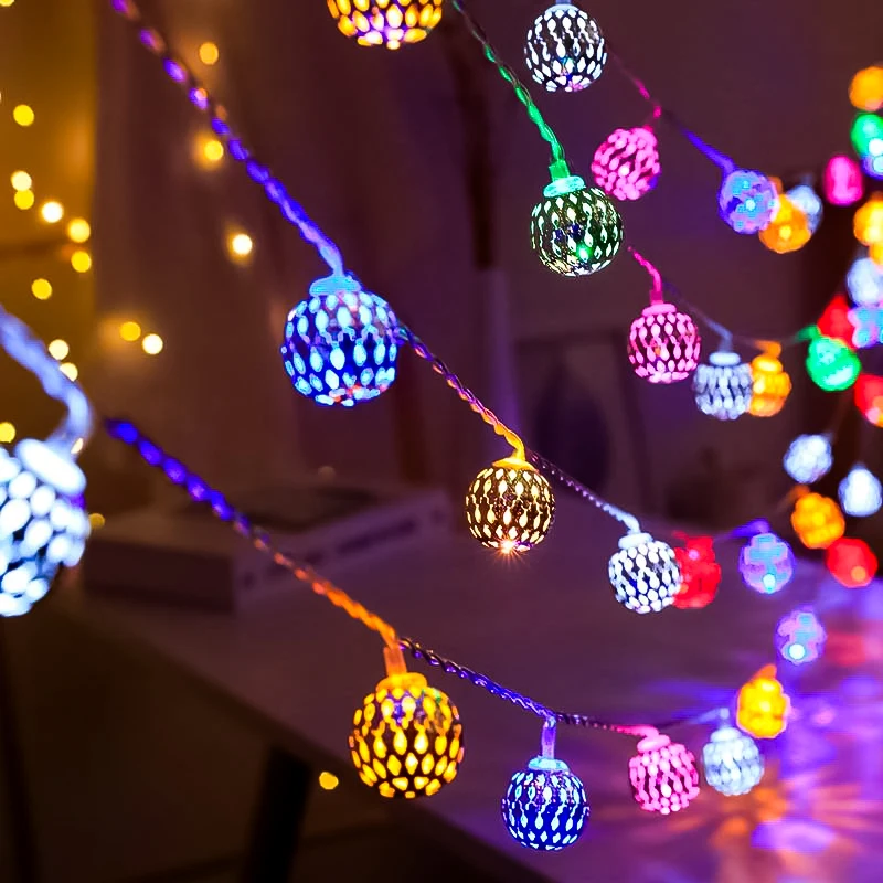 Moroccan-Ball-Solar-String-Lights-Outdoor-String-Lamp-For-Wedding-Party ...