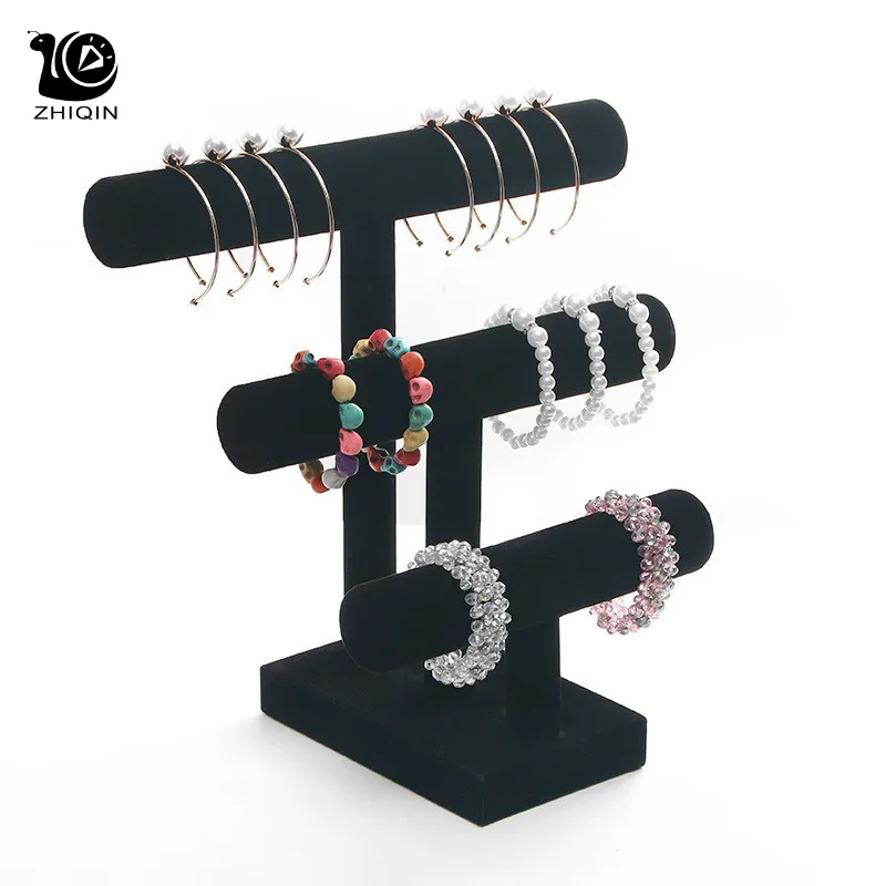 Black-Velvet-Detachable-Bracelet-Display-Storage-Chain-Watch-T-Bar-Rack ...