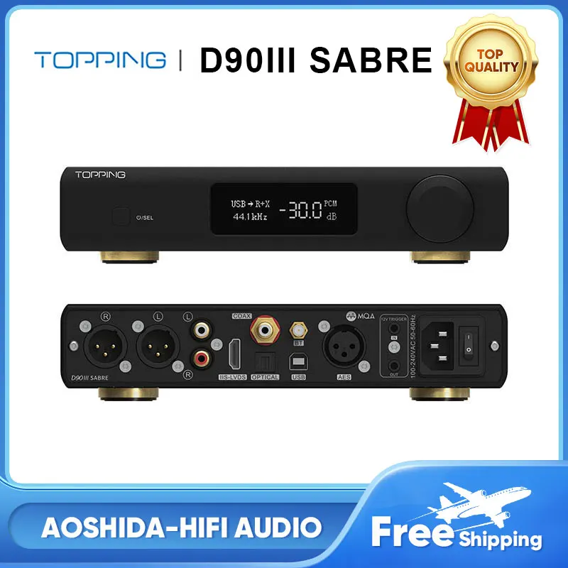 TOPPING-D90-III-SABRE-Fully-Balanced-HiFi-DAC-Dual-ESS9039SPRO-Decoding ...